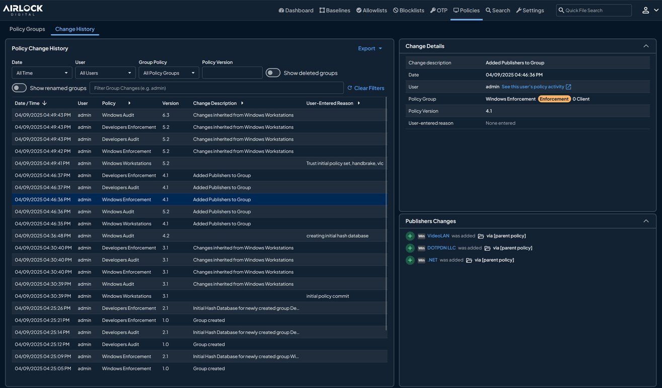 Airlock Digital v6.1: Delivers Policy Change History, Cloud Security Group Support and Brand-New UI